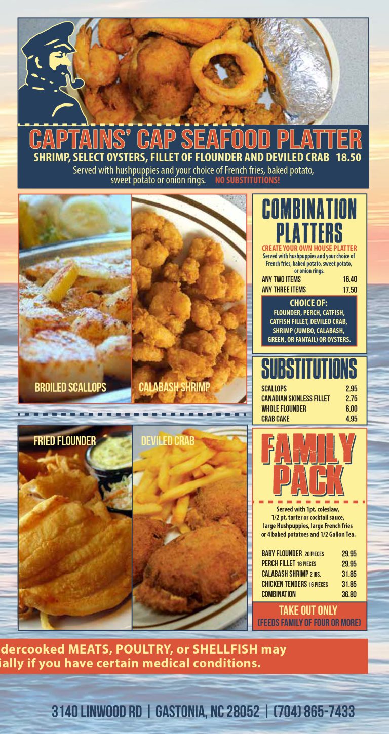 To Go Menu – The Captain's Cap